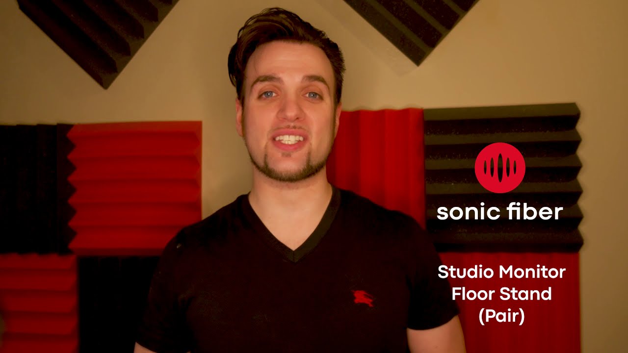 Sonic Fiber Studio Monitor Floor Stand - YouTube