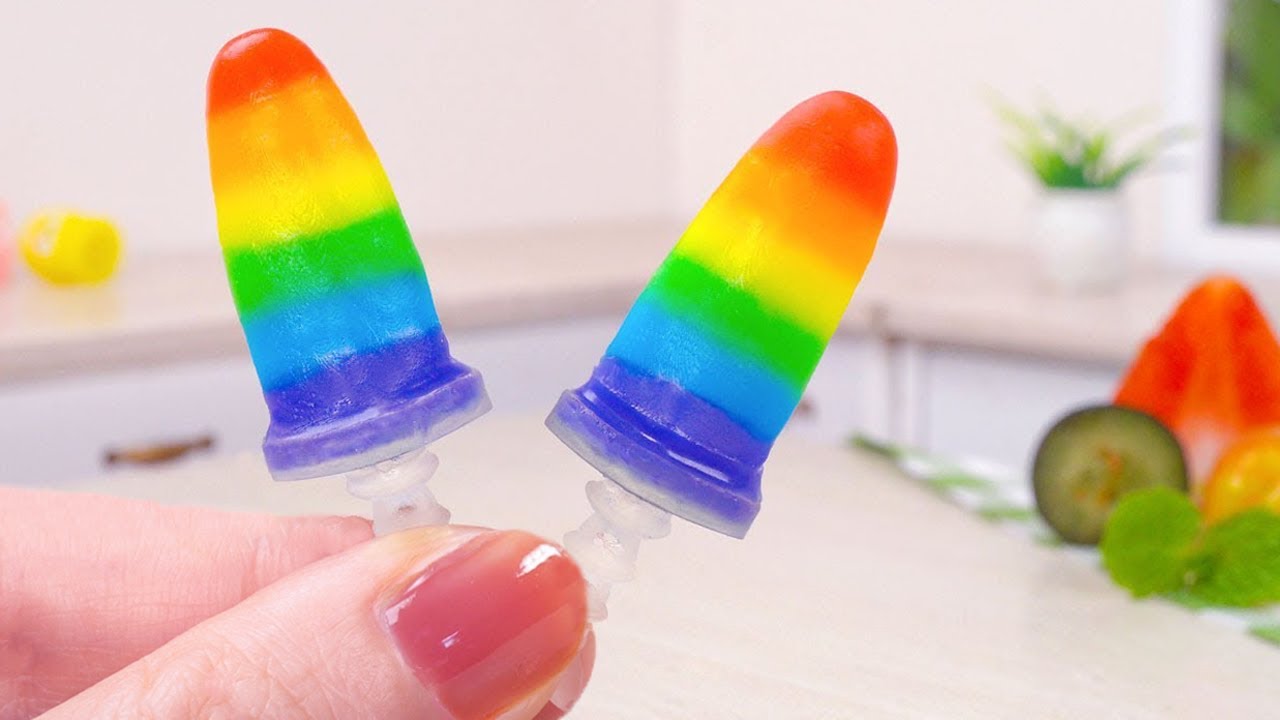 🍦 Coolest Miniature Rainbow Ice Cream Recipe | Yummy Miniature Fruit ...