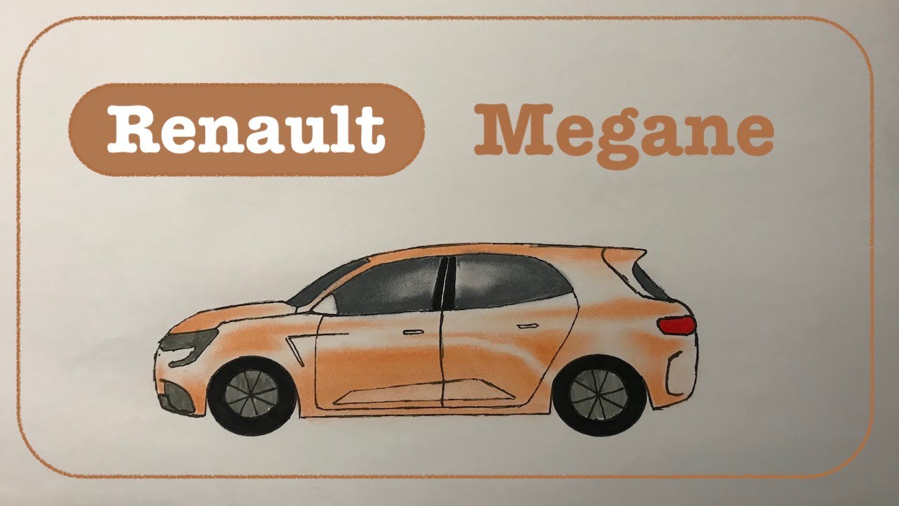 How to draw a Renault Megane RS - YouTube