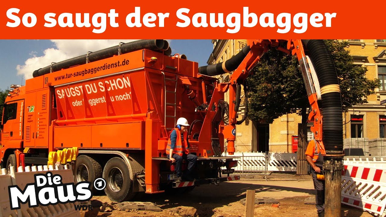 So funktioniert ein Saugbagger | DieMaus | WDR - YouTube