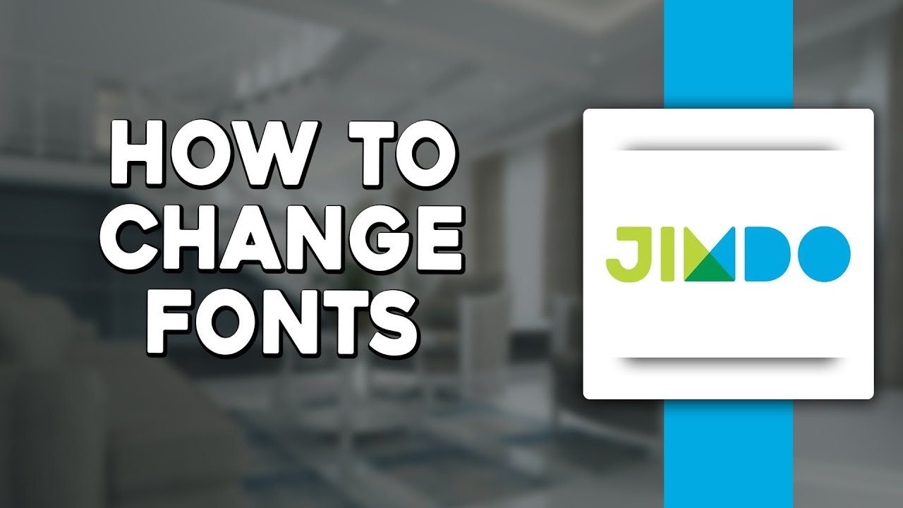 How To Change Fonts in Jimdo Website (Quick & Easy) - YouTube