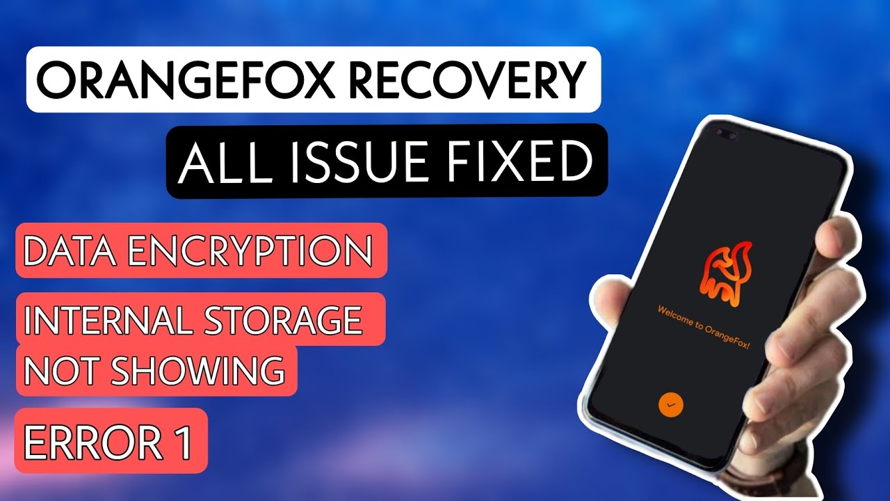 How to fix Internal storage not showing error in OFox🦊 Recovery | Error 1 fixed - YouTube