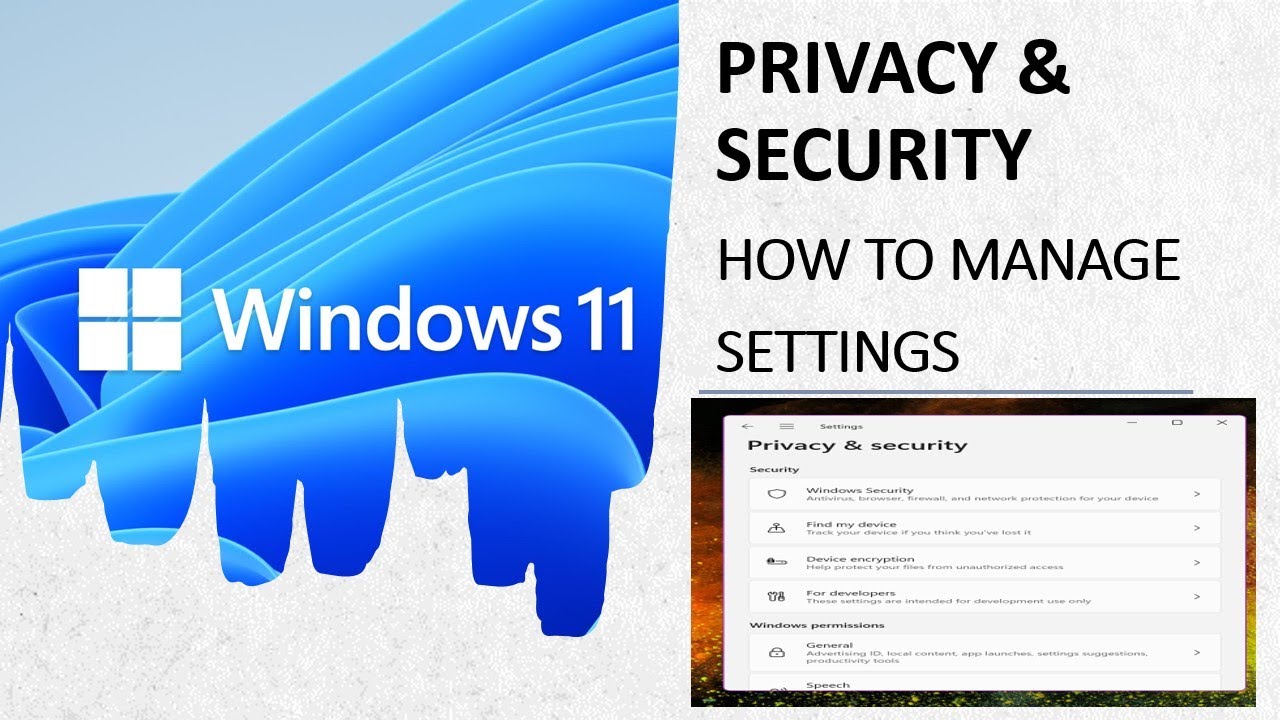 Windows 11 Settings: Privacy & security - YouTube
