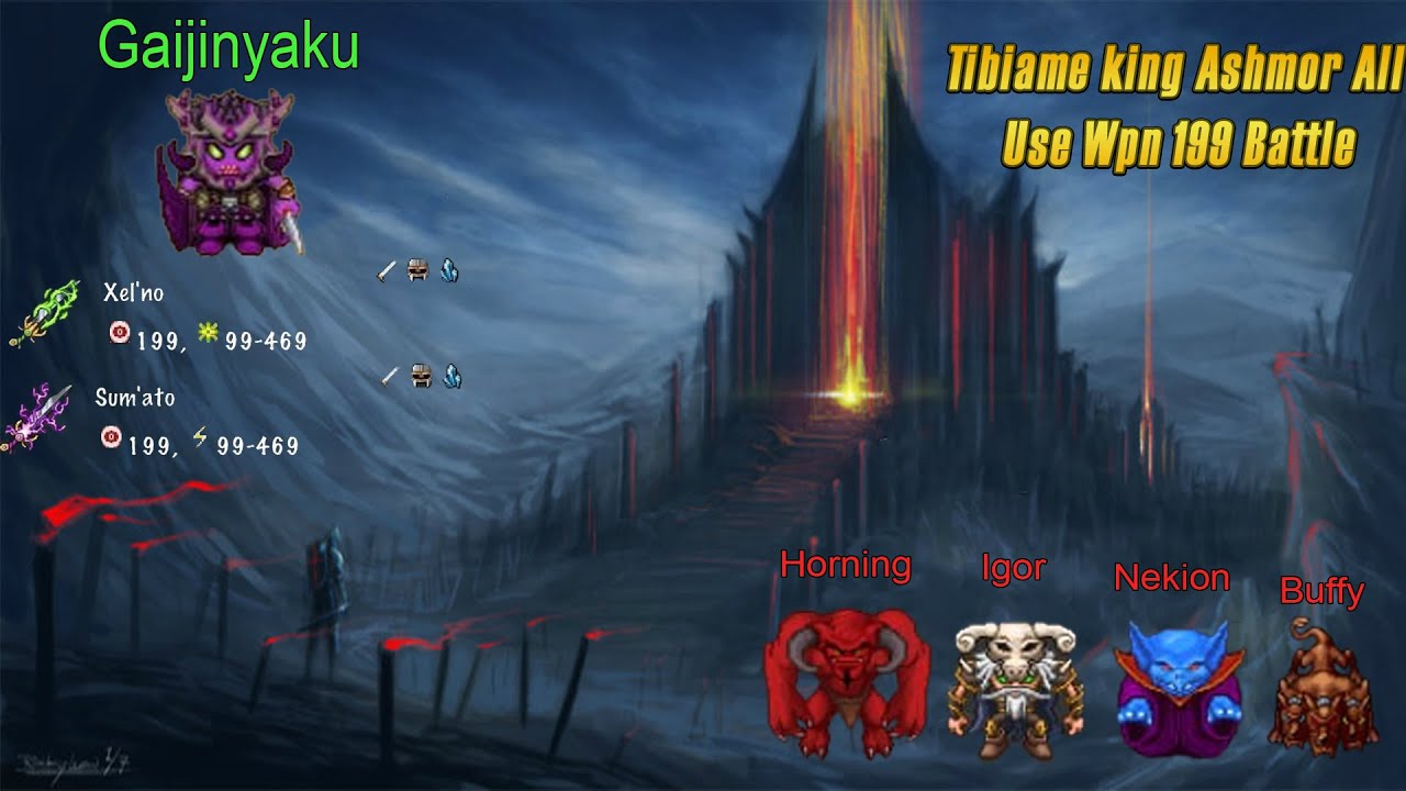 Tibiame king Ashmor All Solo Use wpn 199 Blue Battle 2025 - YouTube