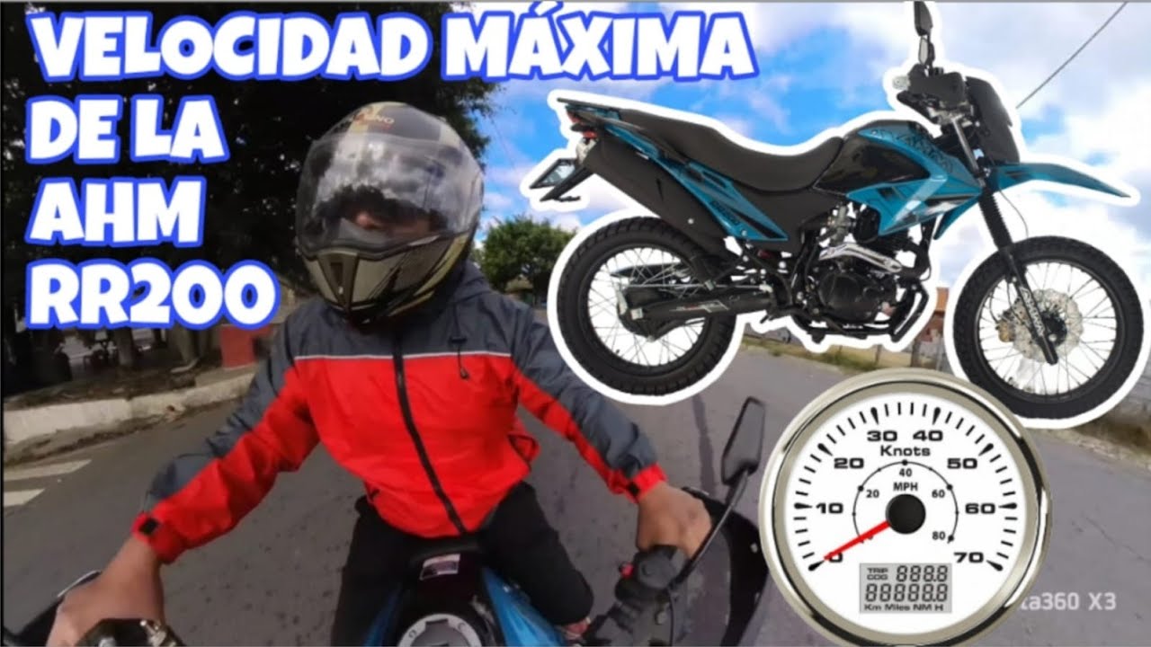 MOTO AHM RR200 VELOCIDAD MÁXIMA, MOTO DOBLE PROPÓSITO. - YouTube