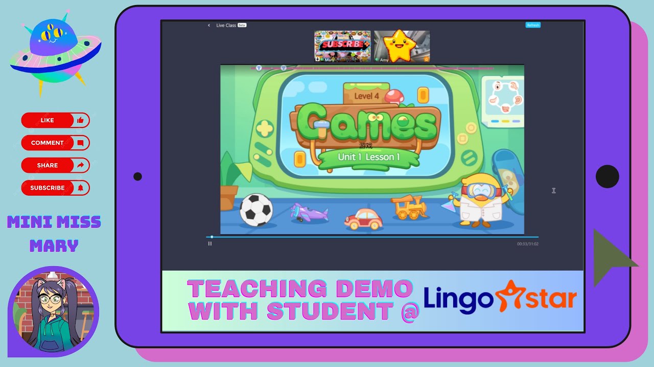 Online Teaching Demo with a 10 y/o student | ESL | Lingostar - YouTube