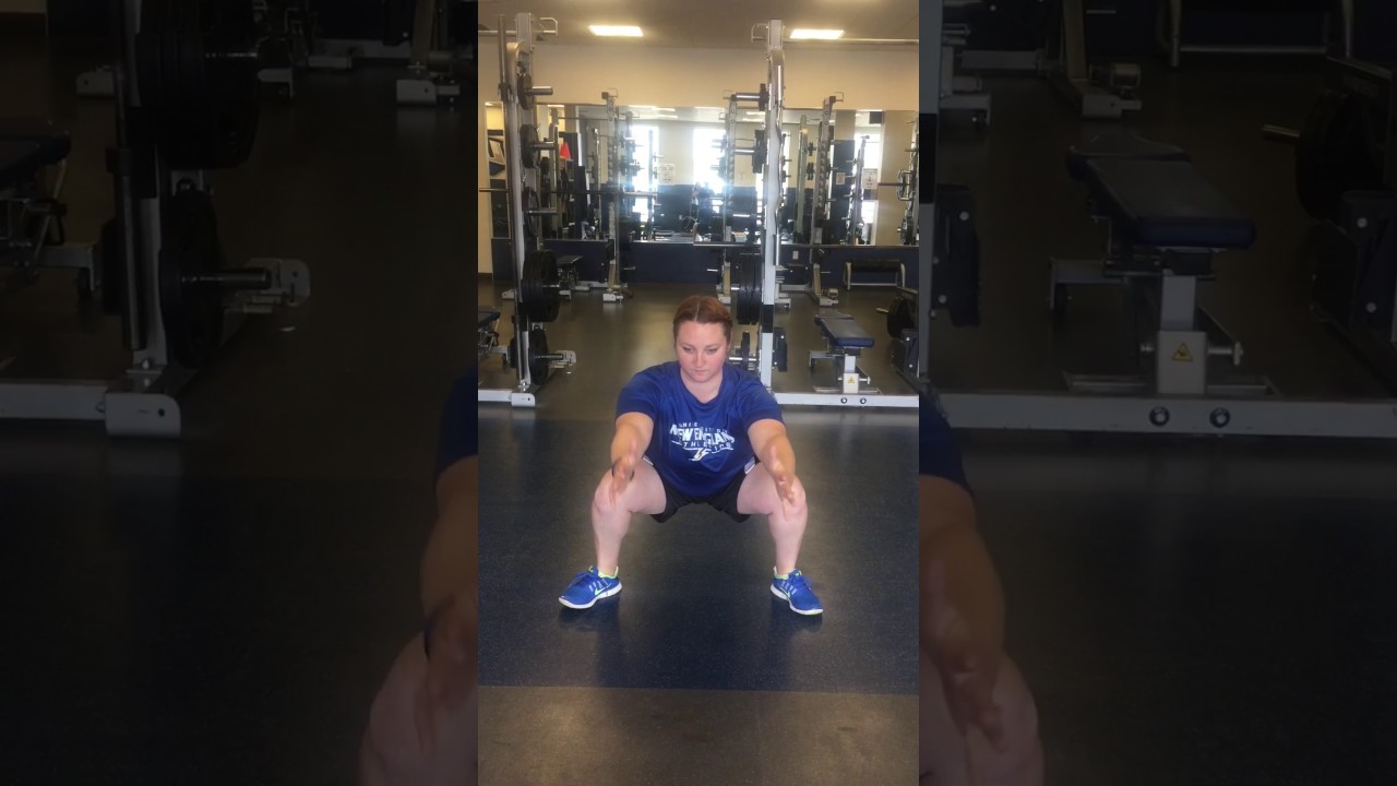 Sumo Squat w/ Alternating Arm Raises - YouTube
