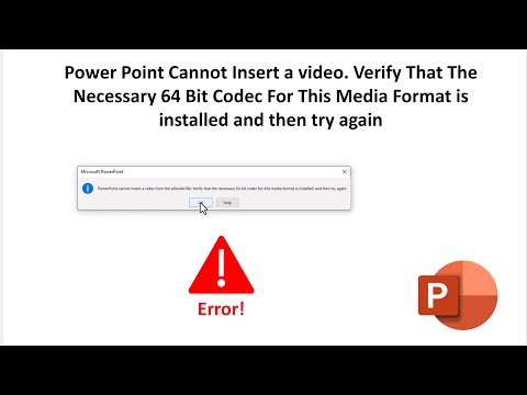Fix PowerPoint Error: Cannot Insert Video - 64 Bit Codec Issue (Easy Solutions)