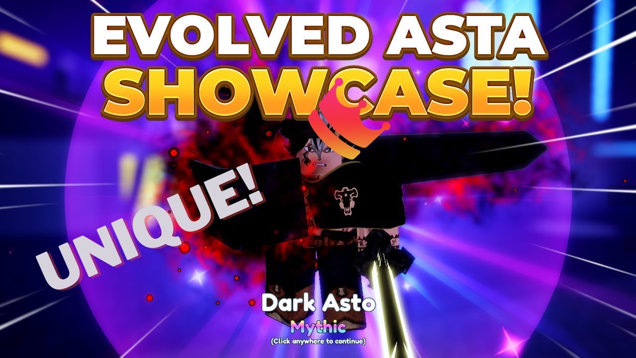 *UNIQUE* ASTA EVOLVED SHOWCASE In Anime Adventures! - YouTube
