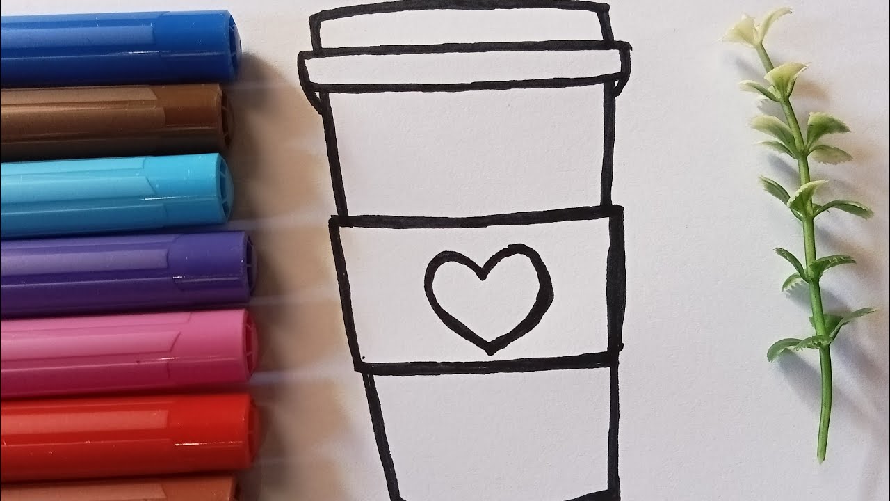 How to draw and Color Cute Tumbler . Lets Draw and Coloring together ...