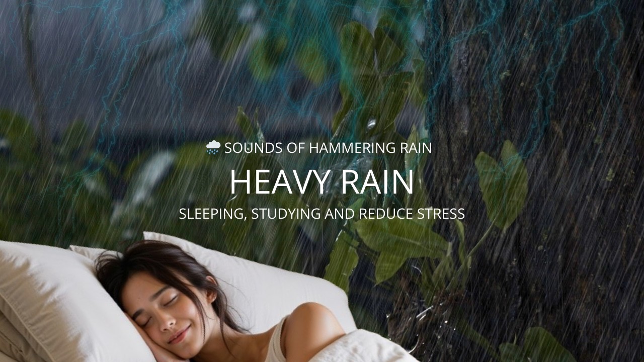 Heavy Rain Forest ASMR Close Up Sounds Of Raindrops & Leaves - YouTube