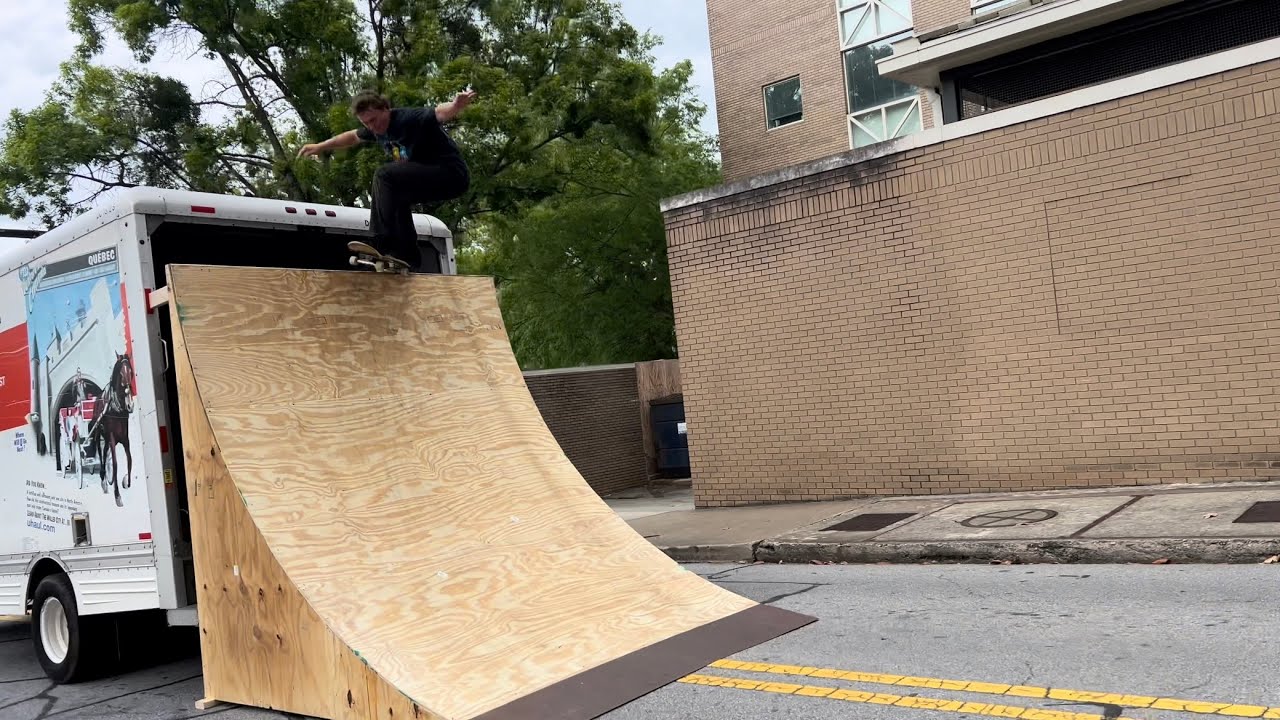 Huge Skate Ramp in the Street??? - YouTube