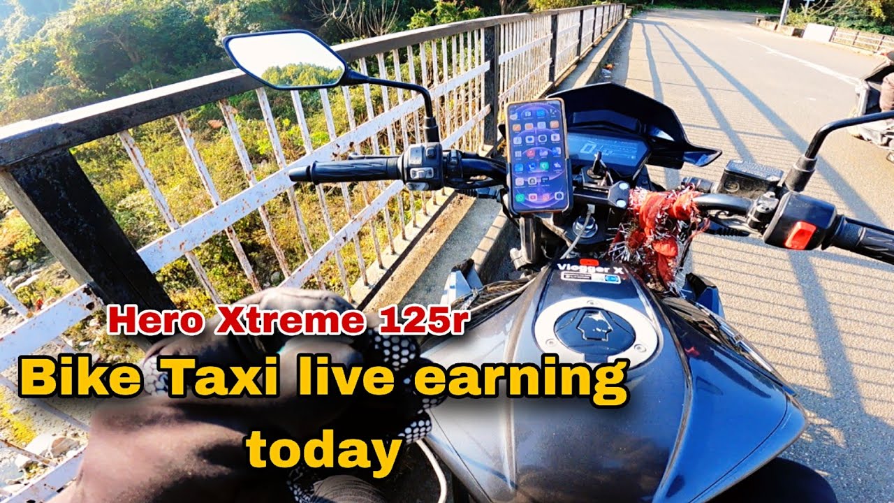Bike Taxi live earning today🤑 with Hero Xtreme 125r🚀 Rapido captain - YouTube