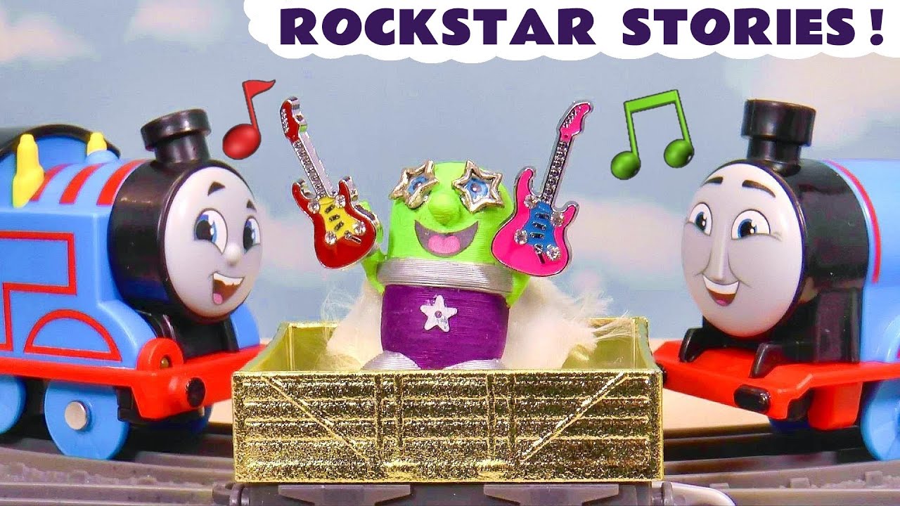 Funlings Stories with Rockstar Funling and Toy Trains - YouTube