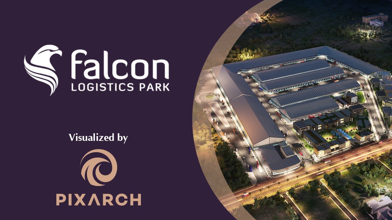 Falcon Logistics Park | 3D Visualization & Walkthrough by PIXARCH - YouTube