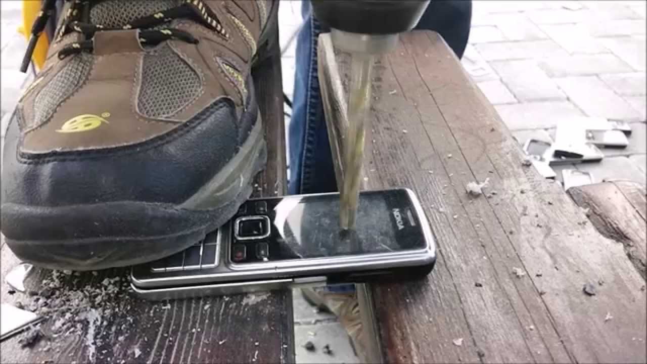 Phone drill test 1080/60fps - How to destroy phone - Mobile phone ...