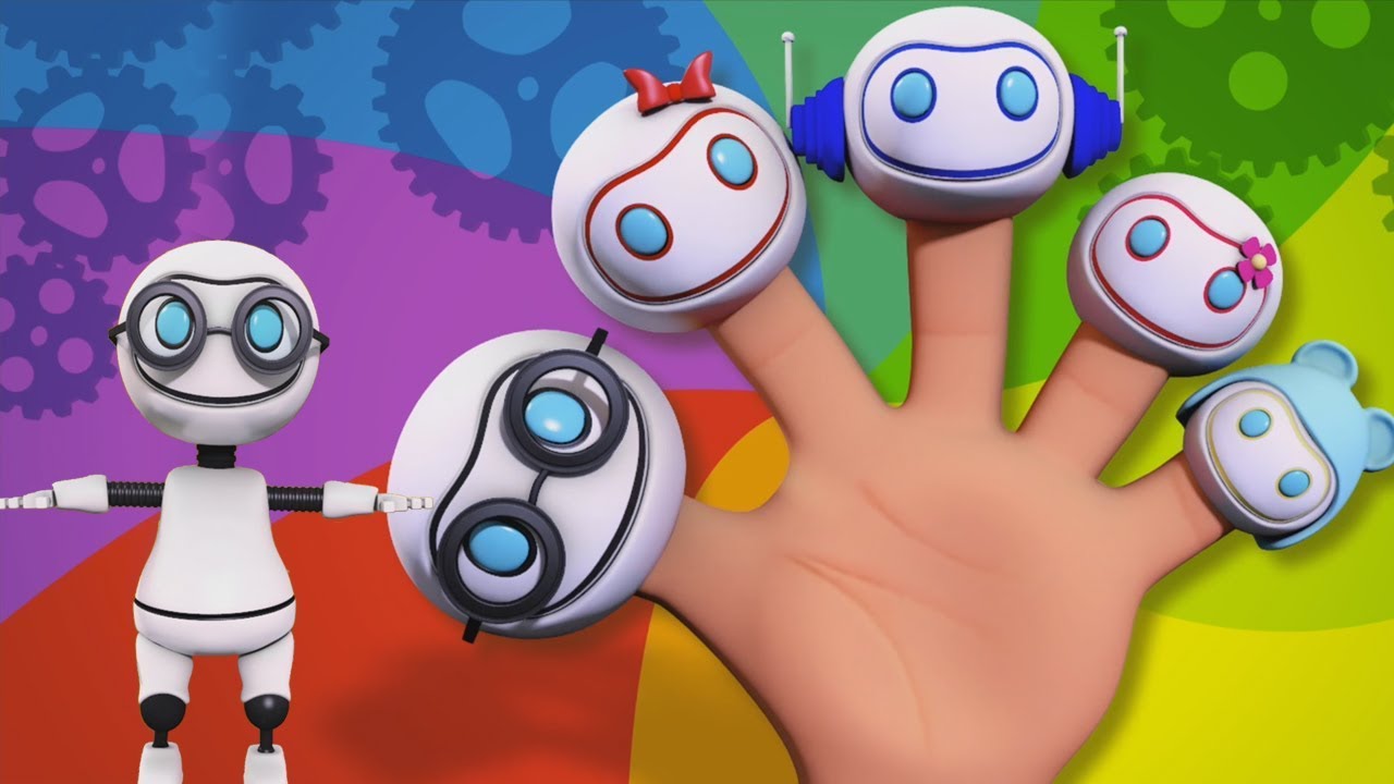 Robot dedo familia niños españoles canción Dedo familia en español ...