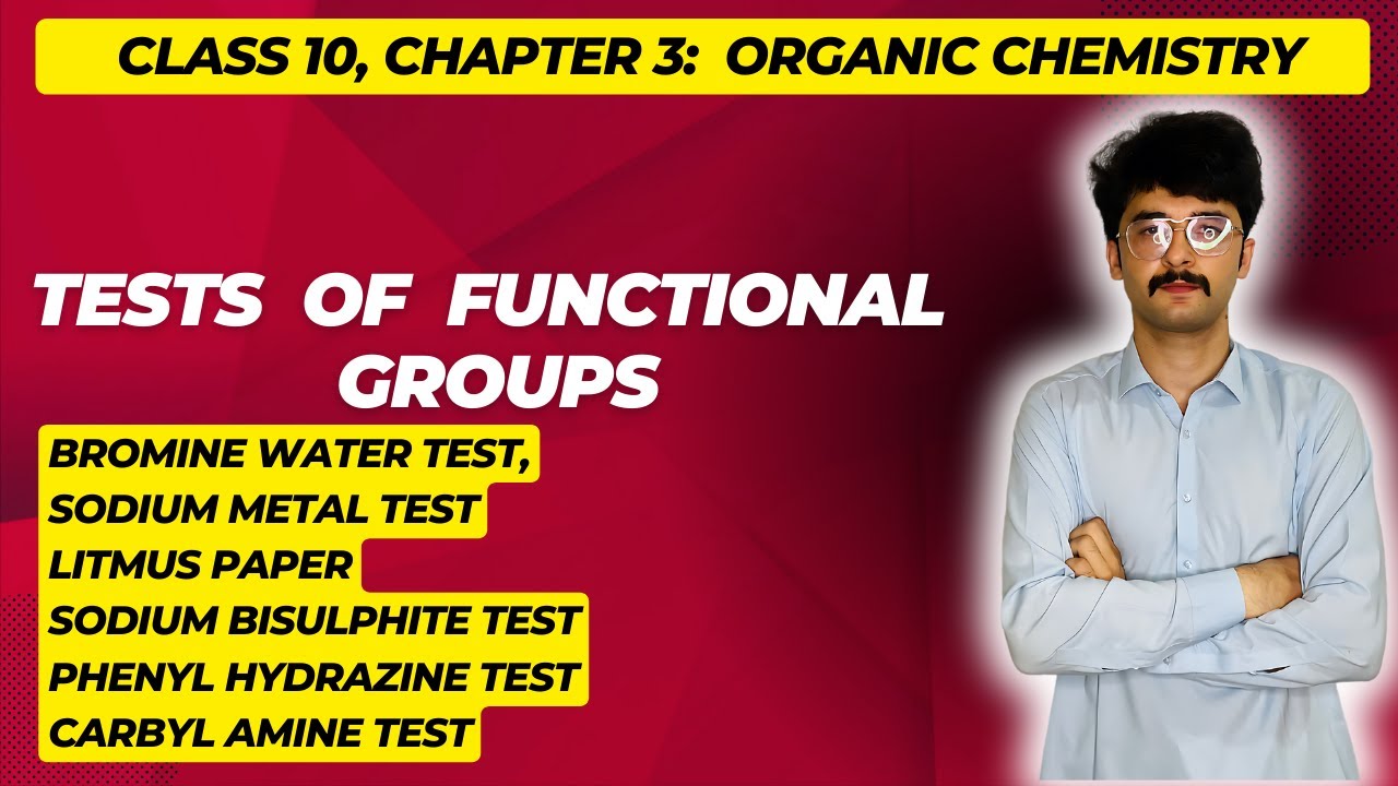 Tests of functional groups || class 10 || mmk chemistry - YouTube