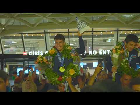 Avropa çempionu olan U-20 sərbəst güləş millimizin qarşılanma mərasimi
