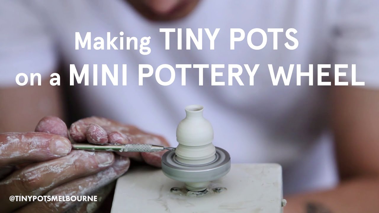 TINY POT NO. 2 - Making Mini Pottery on a mini pottery wheel - YouTube