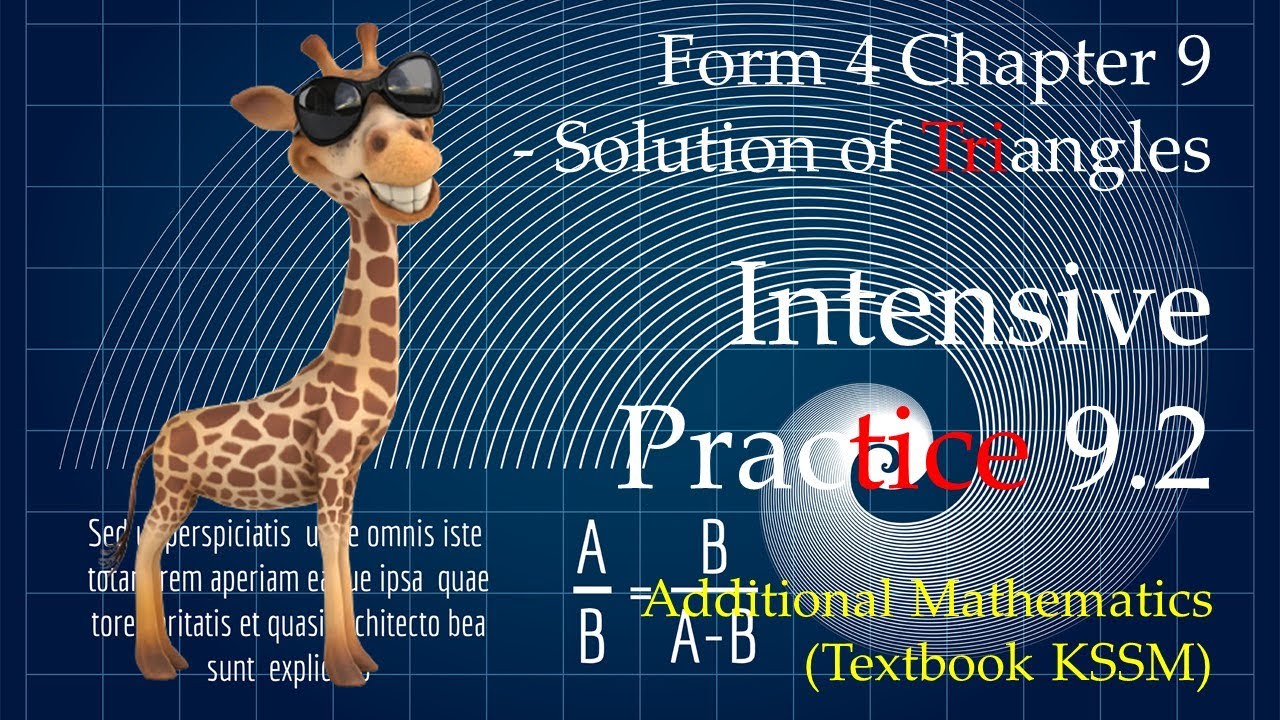 Form 4 Add Maths KSSM Chapter 9 - Intensive Practice 9.2 | Solution of ...