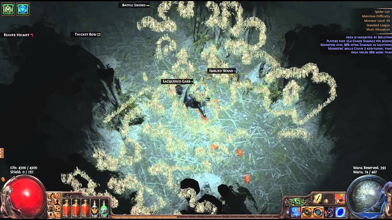 Path Of Exile Spiders Lair Rare Map Facebreaker Cyclone Build - YouTube