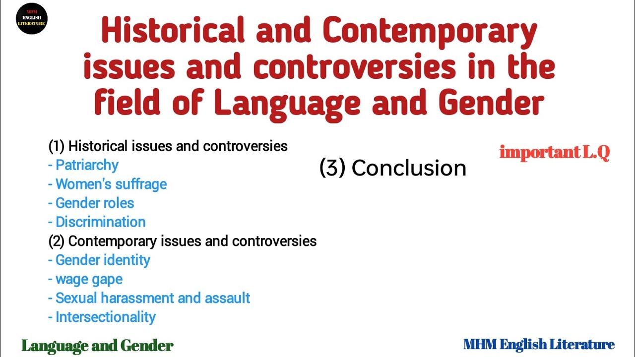 Historical and Contemporary issues and controversies in the field of ...