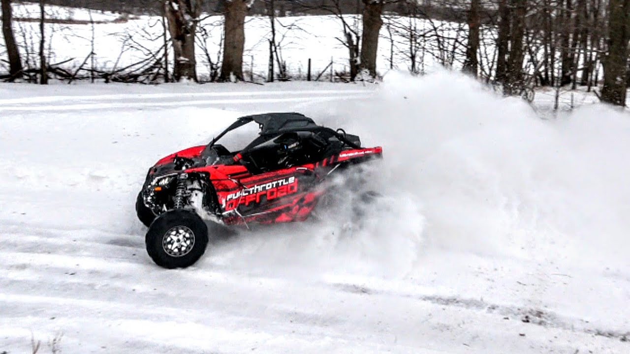 CanAm Maverick X3 Turbo Snow Drifting! - YouTube