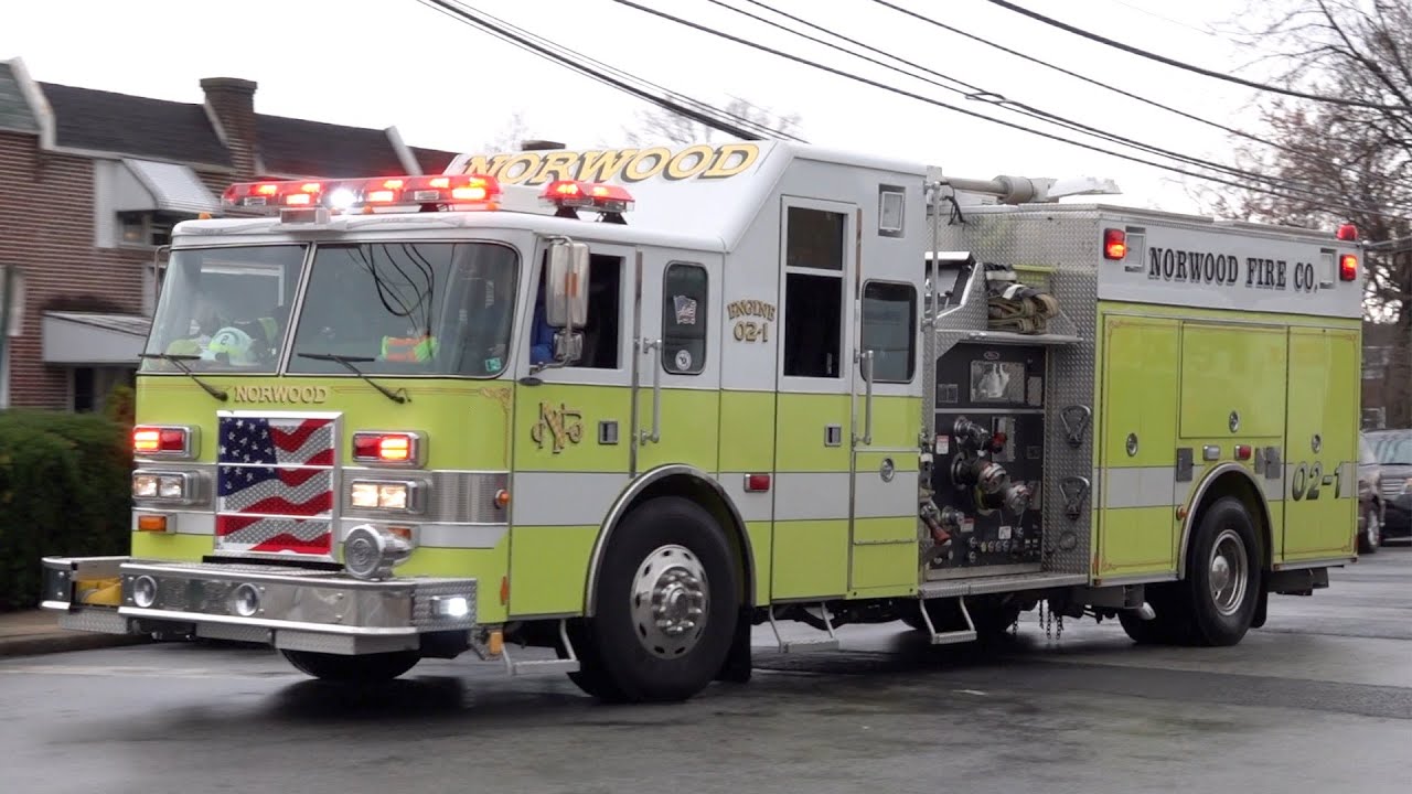 Norwood Fire Company Engine 2 Responding - YouTube