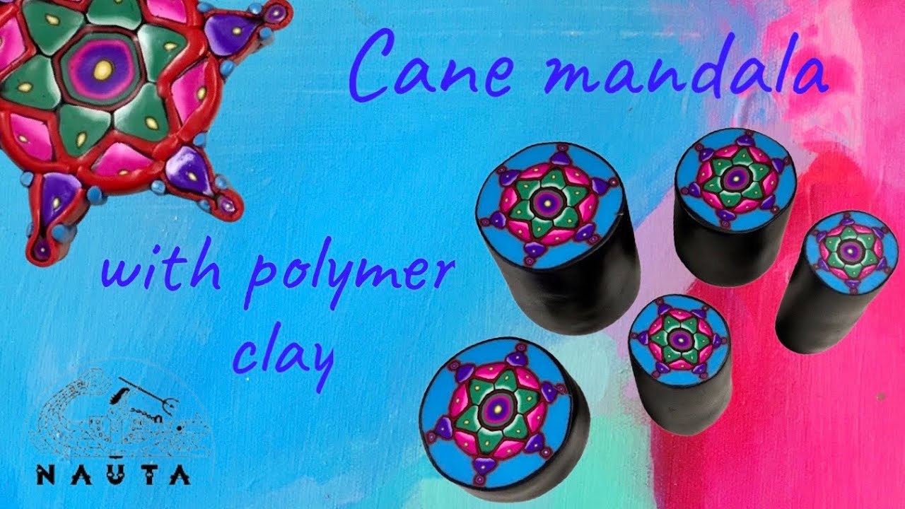 Cane mandala with polymer clay - YouTube
