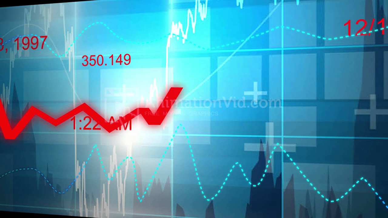 Decreasing Line Chart Animation Background - YouTube