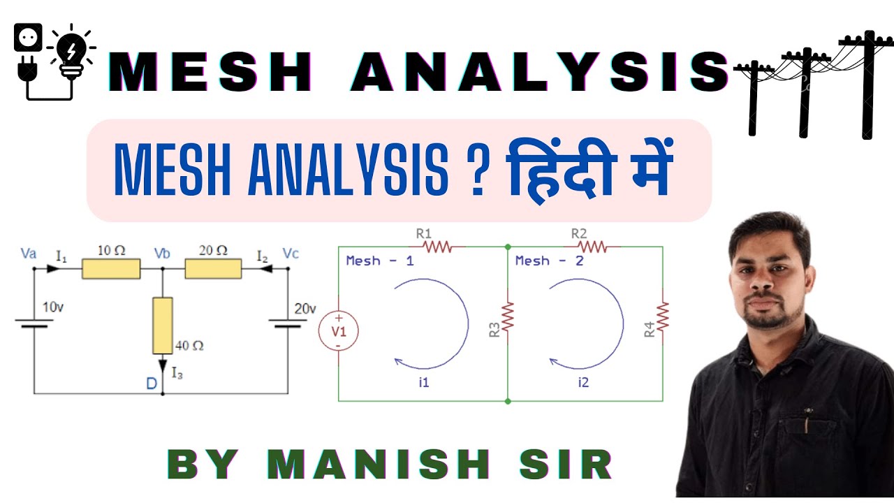 | Complete video on Mesh Analysis in Hindi | mesh analysis problems | supermesh analysis in ...