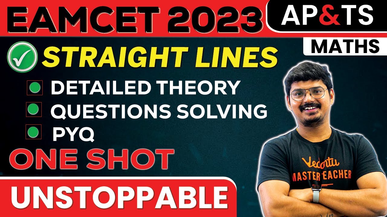 STRAIGHT LINES Class 11 Maths ONE SHOT | Complete Chapter for EAMCET ...