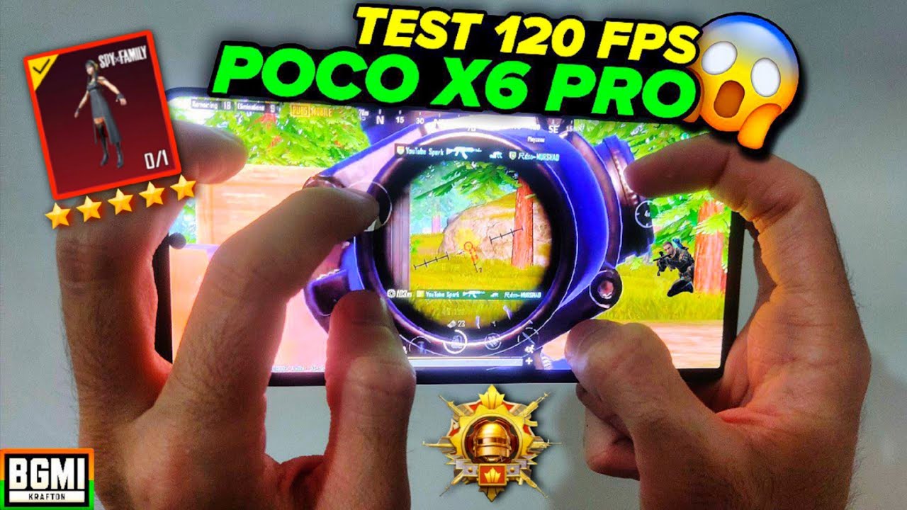 POCO X6 PRO 120 FPS PUBG TEST 🔥 FULL GRAPHIC 5 FİNGER + FULL GYROSCOPE ...