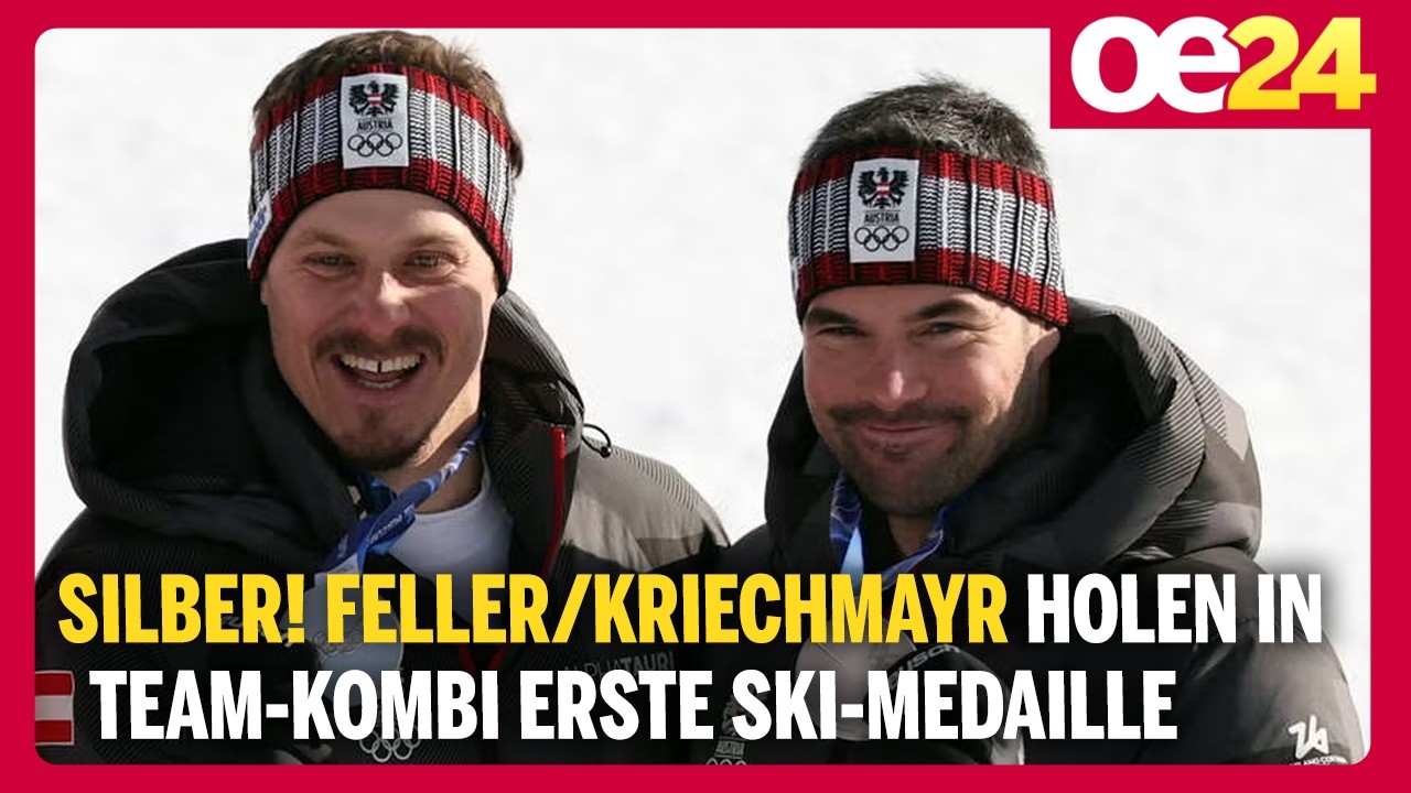 SILBER! Feller/Kriechmayr holen in Team-Kombi erste Ski-Medaille - YouTube
