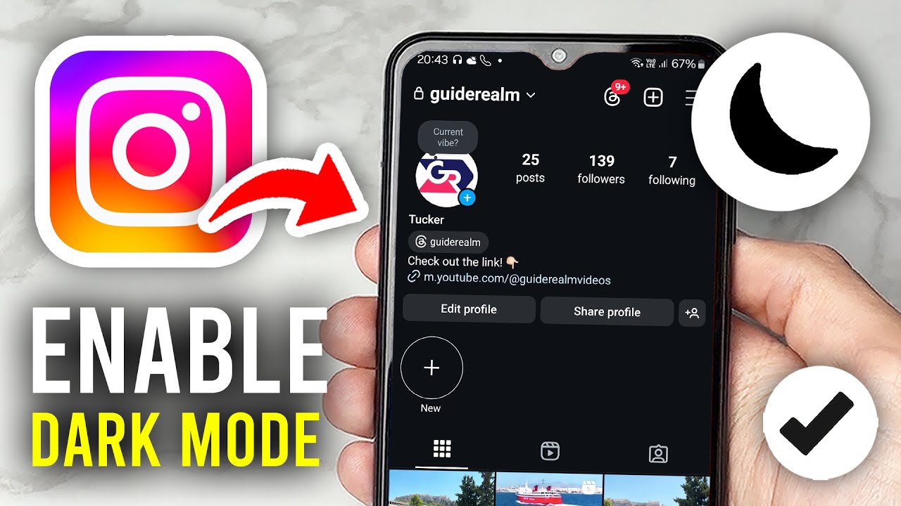 How To Turn On Dark Mode On Instagram - Full Guide - YouTube