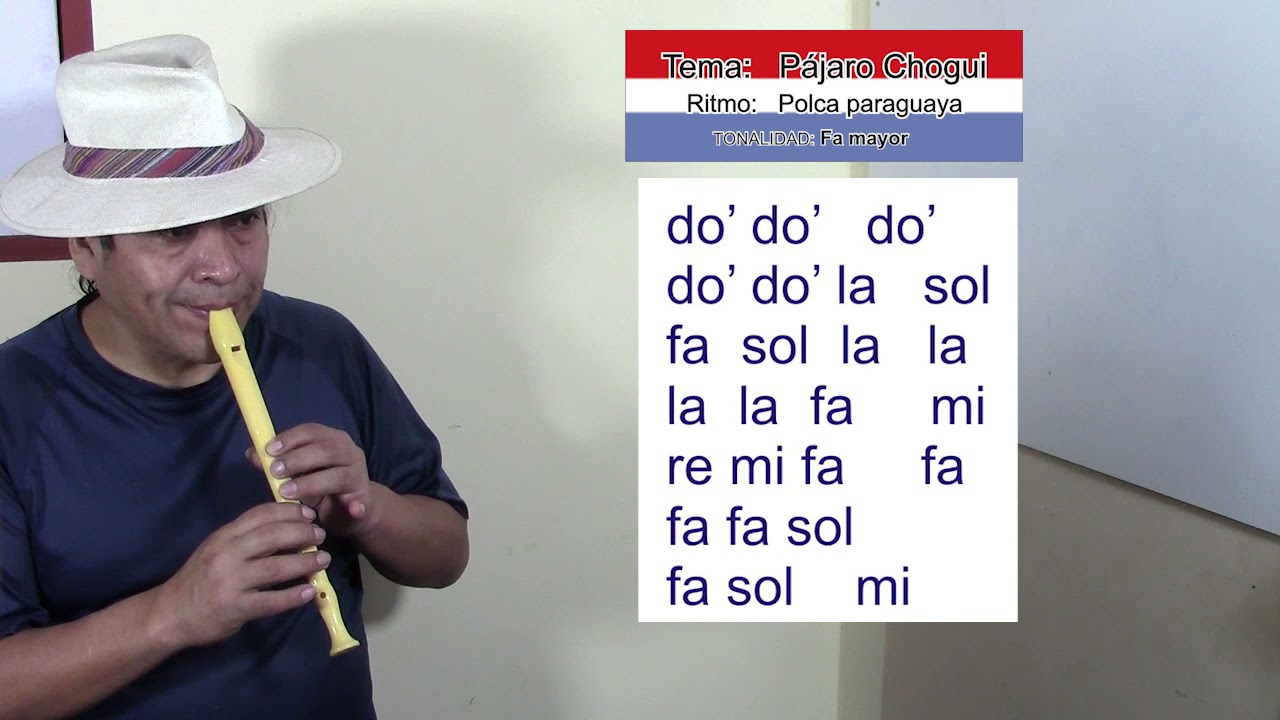 PAJARO CHOGUI Polca paraguaya en flauta dulce Chords - Chordify