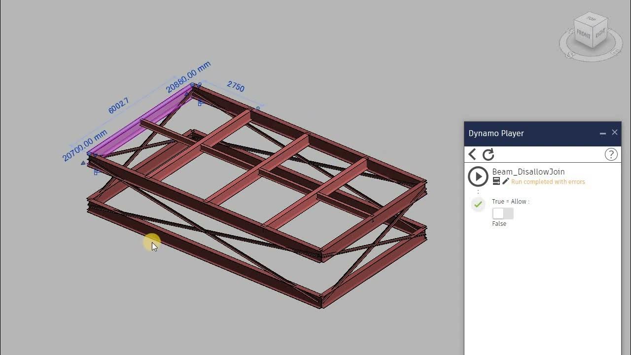 REVIT_DYNAMO Beam/Girder allow or disallow join - YouTube