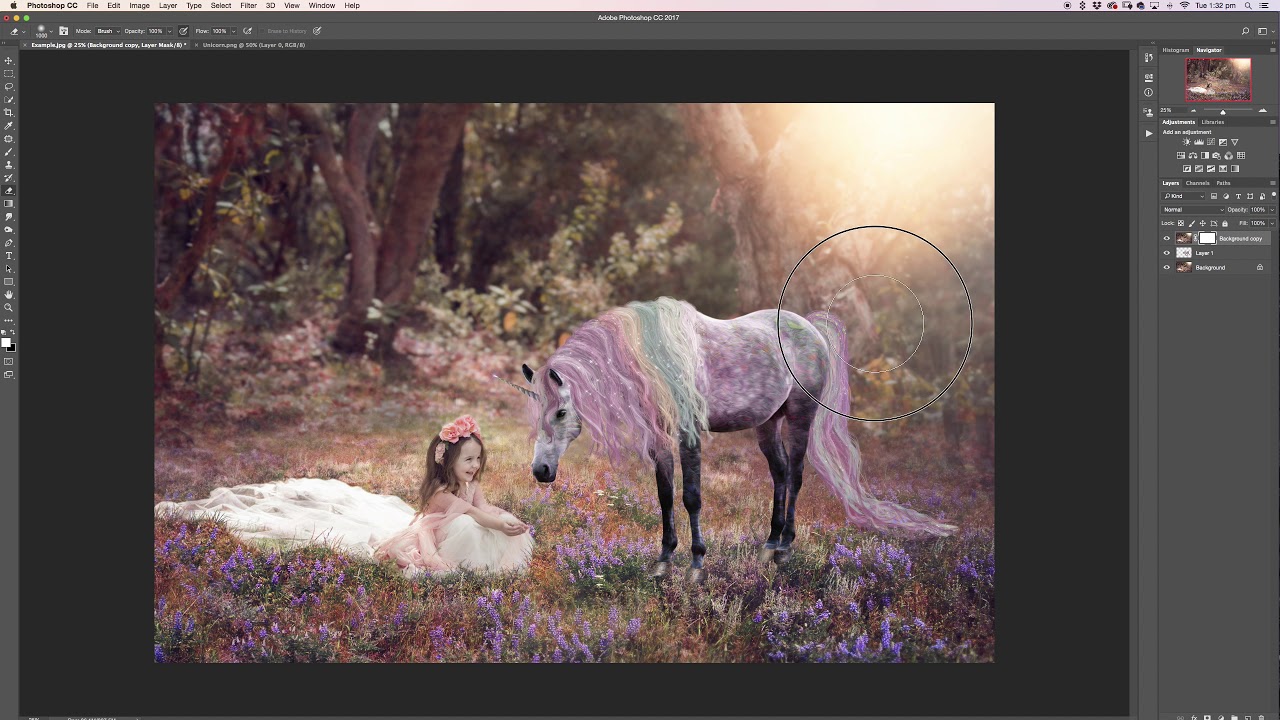 How to apply a unicorn overlay in Photoshop - YouTube