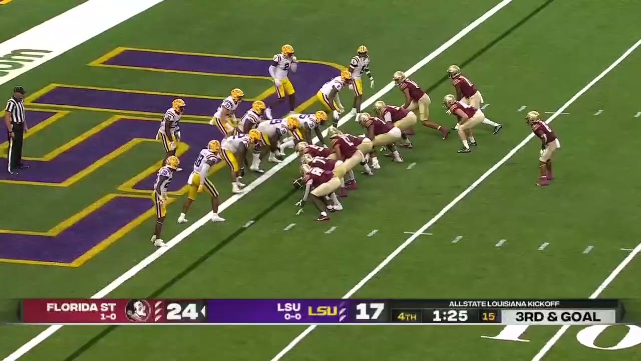 LSU muffed punt to fumble recovery vs FSU - YouTube