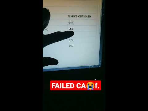FAILED😭😭 ca foundation result reaction FAIL dare to share failed Result ...