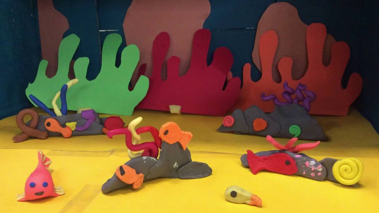 Stop motion environmental animation - pollution in the Great Barrier ...