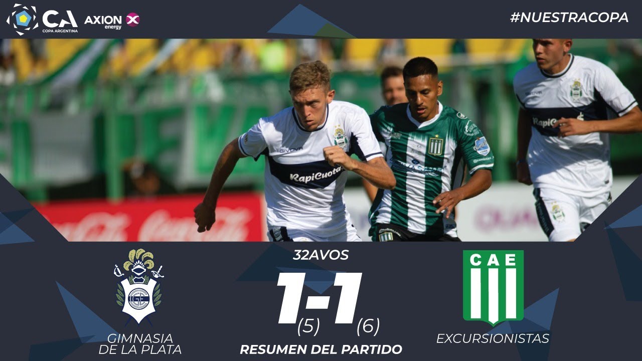 32avos: Gimnasia (LP) 1 (5) - Excursionistas 1 (6) - YouTube