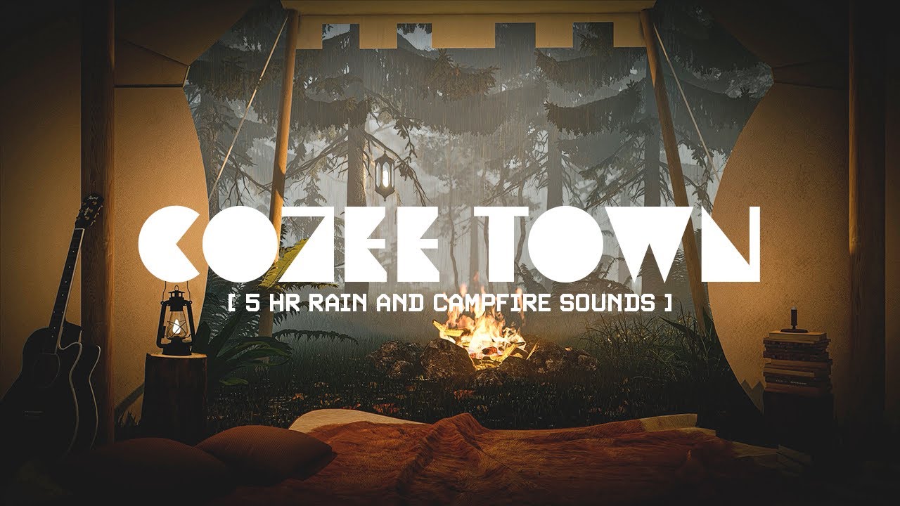 Rainy Forest ASMR | 5HR Relaxing Cozy Tent with Rain and Campfire ...