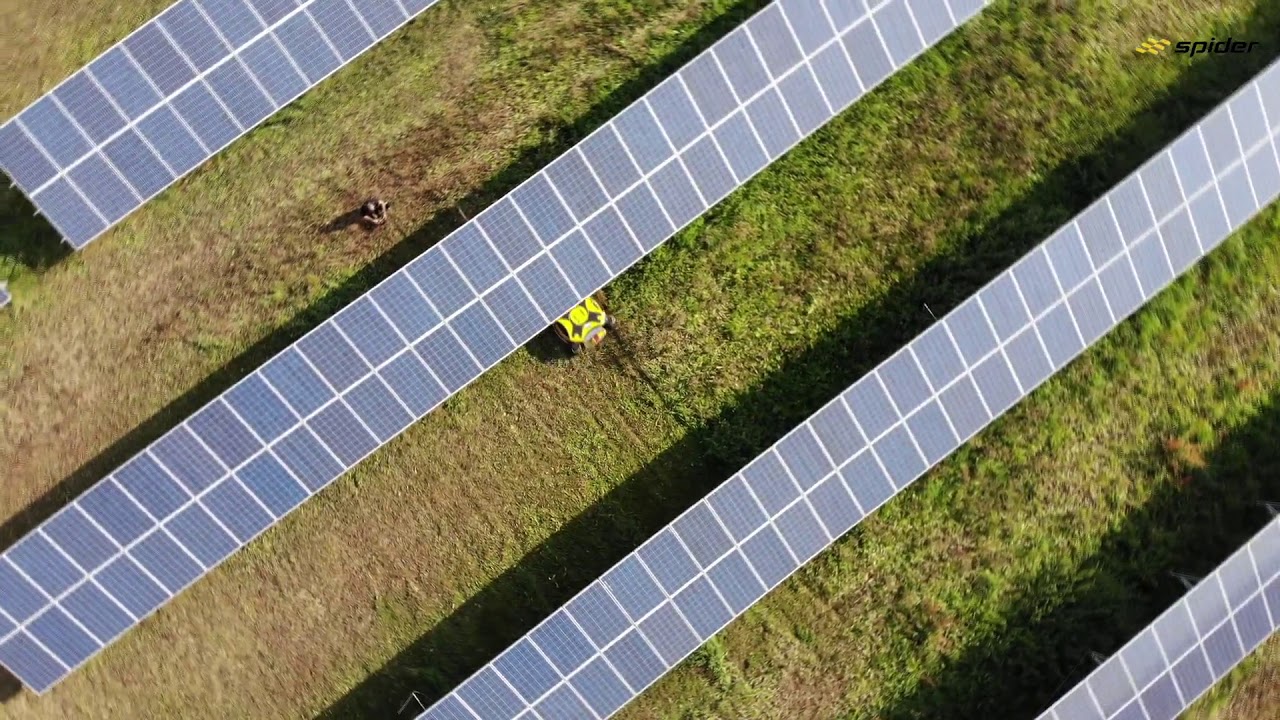 Spider 2SGS - especially adjusted mower for solar farms - YouTube