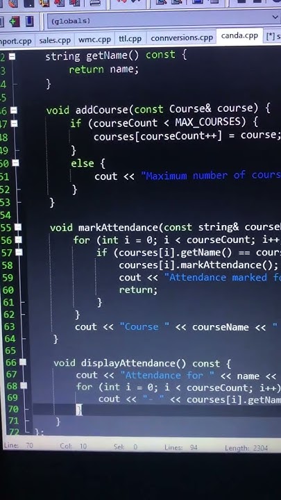 C Attendance Coding Cpp Cppprogram Cplusplus Programming Code Moderncpp Codemasters 