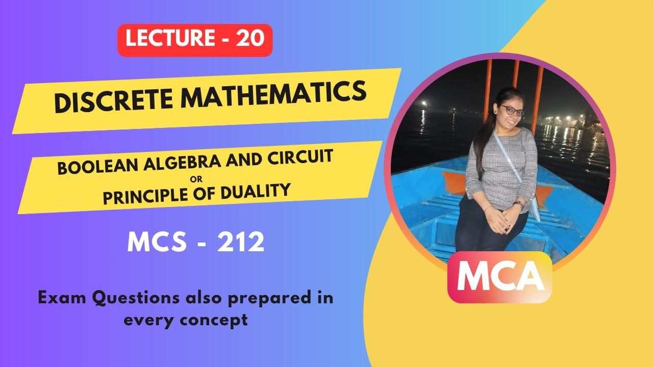 Day 20 IGNOU MCA 1st Sem (MCS-212)Discrete Mathematic Boolean Algebra ...