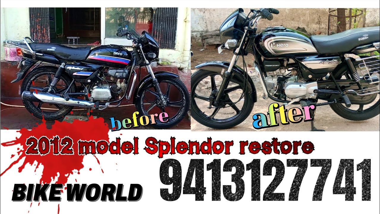 2012 model Splendor new graphic restore - YouTube