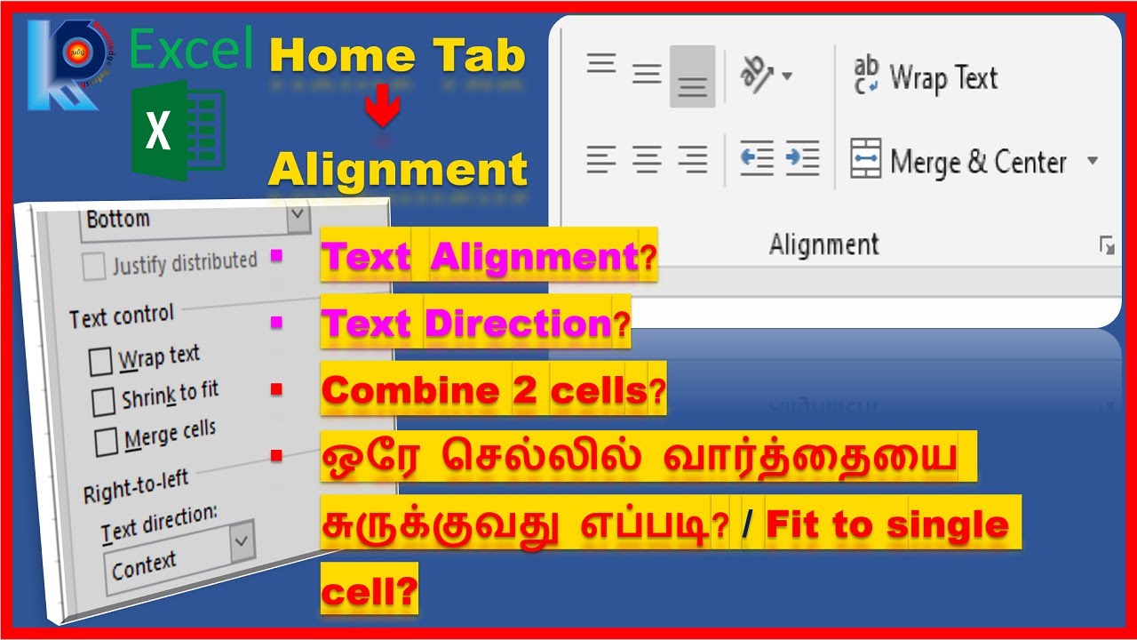 How To Align The Text In Excel In Tamil Knowledge Refresh Excel how-to-align-the-text-in-excel-in-tamil-knowledge-refresh-excel