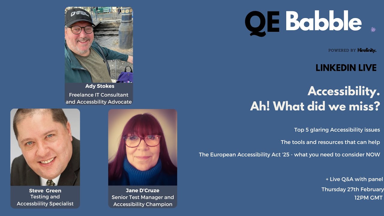 QE Babble Accessibility Ah! What did we miss! - YouTube
